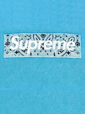 Supreme Bandana Box Logo Hoodie - Blue | Editorialist