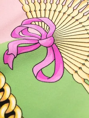 Versace All-over Graphic-print Leggings - Pink