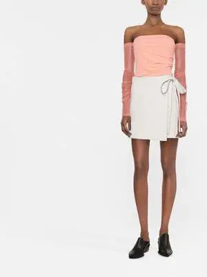 Helmut Lang Sheer Off-the-shoulder Top