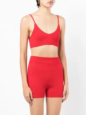 Cashmere In Love Alessi Cashmere-blend Bralette - Red