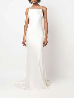 MAISON MARGIELA Satin Fishtail Gown - Neutrals