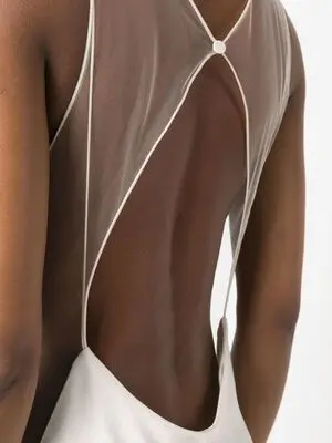 MAISON MARGIELA Satin Fishtail Gown - Neutrals