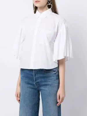 Red Valentino Pleated-sleeve Detail Shirt