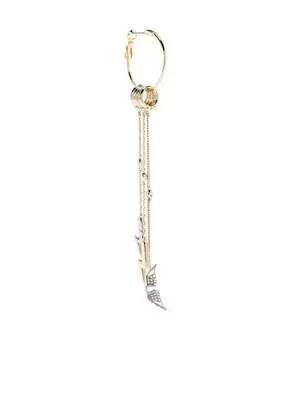 Zadig&Voltaire Crystal-embellished Draped Earring - Gold