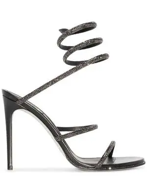 Rene Caovilla Crystal-embellished Sandals - Black