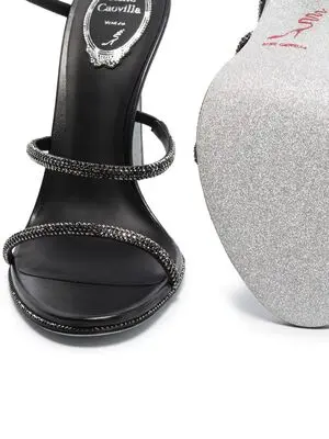 Rene Caovilla Crystal-embellished Sandals - Black