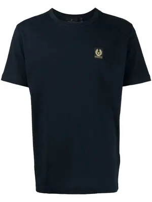 Belstaff Logo-patch Crew Neck T-shirt - Blue