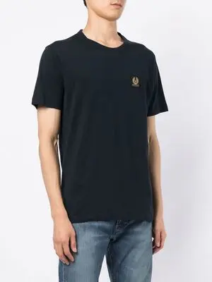 Belstaff Logo-patch Crew Neck T-shirt - Blue