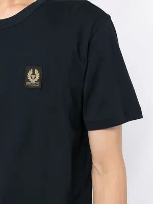 Belstaff Logo-patch Crew Neck T-shirt - Blue