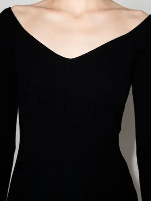 Khaite The Pia Ribbed-knit Midi Dress