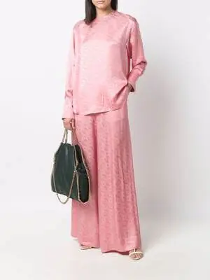 Stella McCartney Geometric-pattern Long-sleeved Blouse