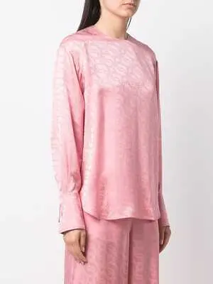 Stella McCartney Geometric-pattern Long-sleeved Blouse