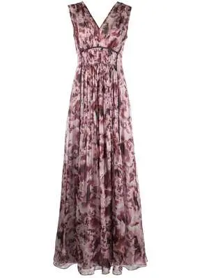 Alberta Ferretti All-over Graphic-print Gown