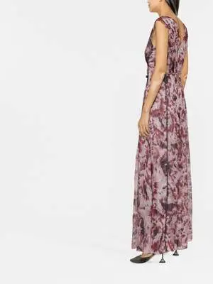 Alberta Ferretti All-over Graphic-print Gown