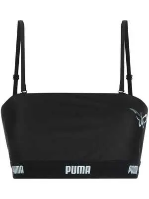 PUMA X Dua Lipa Bralette Cropped Top - Black