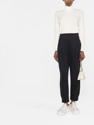 Brunello Cucinelli Roll-neck Cashmere Jumper - White
