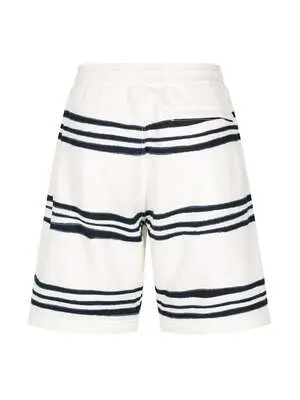 Supreme X Stone Island Warp Striped Shorts - White