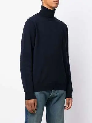 MAISON MARGIELA High-neck Jumper - Blue