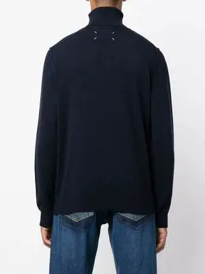 MAISON MARGIELA High-neck Jumper - Blue