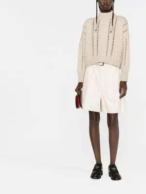 Brunello Cucinelli Cable-knit Cropped Juper