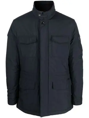 MOORER Button-fastening Long-sleeve Jacket - Blue