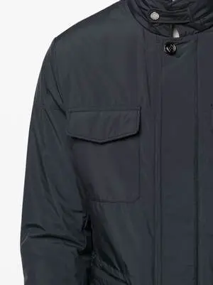 MOORER Button-fastening Long-sleeve Jacket - Blue