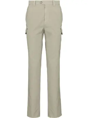 Brunello Cucinelli Multi-pocket Cotton Straight-leg Trousers - Green