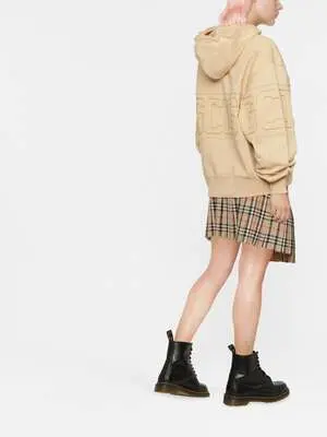 Gcds Logo-motif Cotton Hoodie - Neutrals