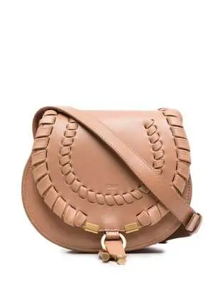 Chloé Small Marcie Whipstitch Crossbody Bag - Brown