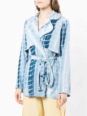 BAMBAH Tie-dye Trench Blouse