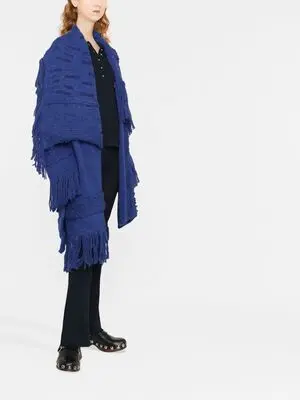 Stella McCartney Asymmetric Fringed Cardigen-coat