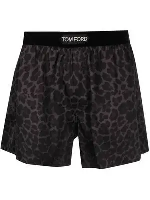 TOM FORD Leopard-print Silk Boxers