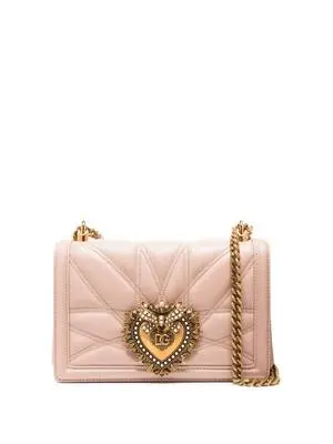 Dolce & Gabbana Medium Devotion Quilted Shoulder Bag - Pink