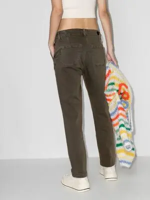 Paige Myslie Mid-rise Straight-leg Jeans - Green