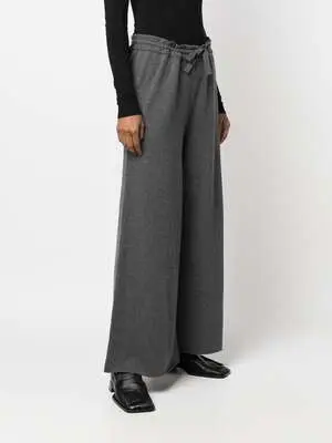 JIL SANDER Drawstring-waist Cashmere Trousers - Grey