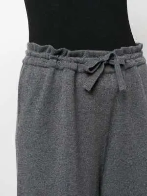 JIL SANDER Drawstring-waist Cashmere Trousers - Grey