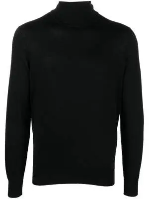 Zegna Roll Neck Jumper - Black
