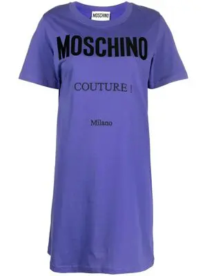 Moschino Print T-shirt Dress - Purple