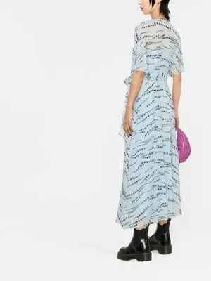 Red Valentino Star-print Midi Dress