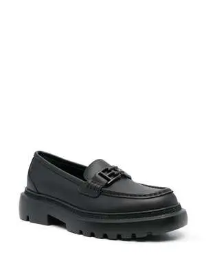 Bally Logo-plaque Loafers - Black