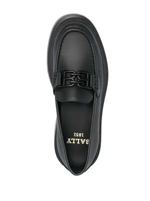 Bally Logo-plaque Loafers - Black
