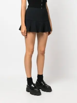Red Valentino Flared-hem Mini Skirt - Black
