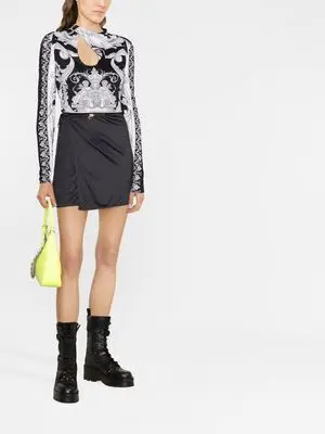 Versace Barocco-print Crop Top