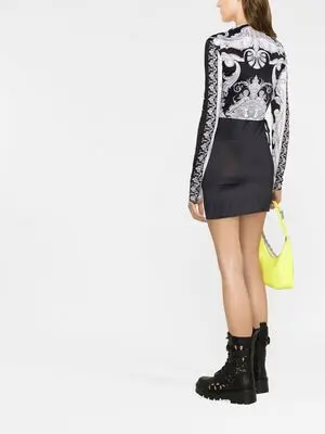 Versace Barocco-print Crop Top