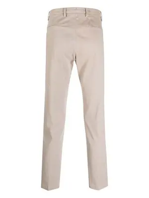 BRIGLIA 1949 Beige Cotton Stretch-cotton Chinos - Neutrals