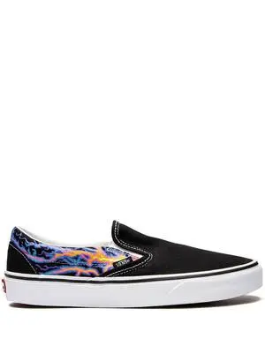 VANS Classic Slip-on Electric Flames Sneakers - Black