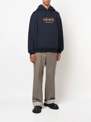 Martine Rose Logo-embroidered Drawstring Hoodie