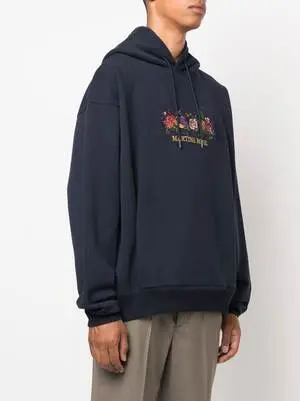 Martine Rose Logo-embroidered Drawstring Hoodie