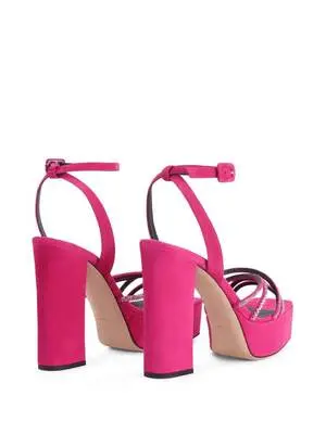 GIUSEPPE ZANOTTI 120mm Arhama Embellished Platform Sandals - Pink