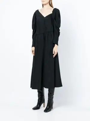 REJINA PYO Long-puff Sleeve Midi Dress